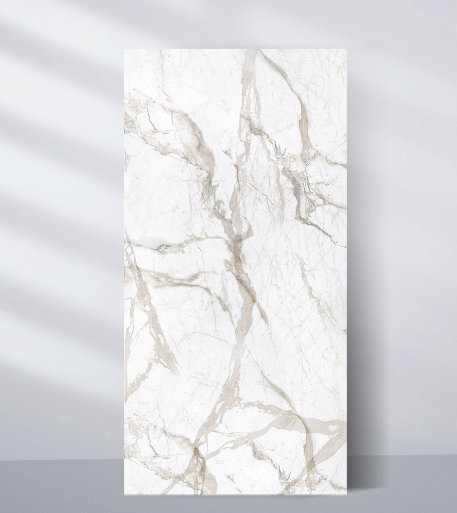 Striking Beige Vein Marble Sheets Continuous Pattern | Waterproof | 4x ...